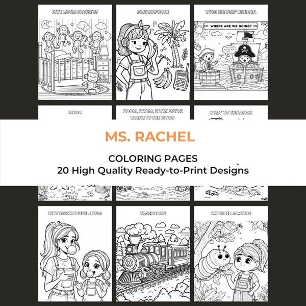 Ms Rachel Coloring Pages - Etsy