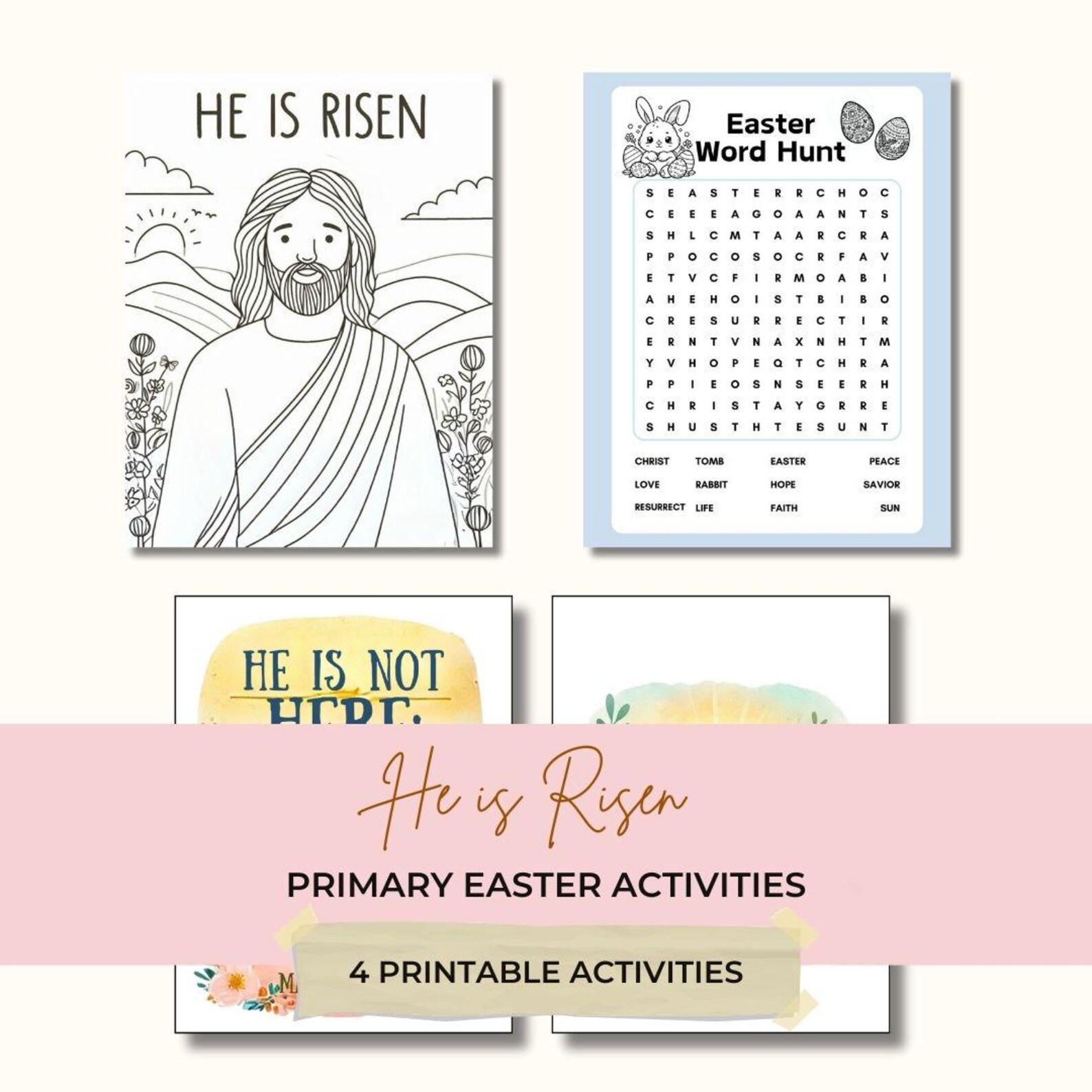 LDS Primary Easter Egg Activity, 4 Fun Activities for Primary Children ...
