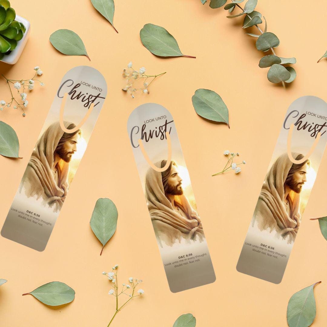 LDS Youth Theme 2025 | Jesus Christ Bookmark, Look Unto Christ Bookmark ...