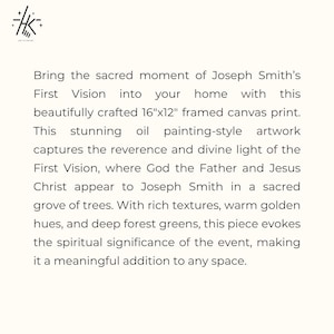 The First Vision | LDS Joseph Smith First Vision Painting, the ...