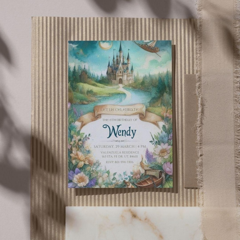 Fairytale Birthday Invitation | Princess Party Digital Invite ...