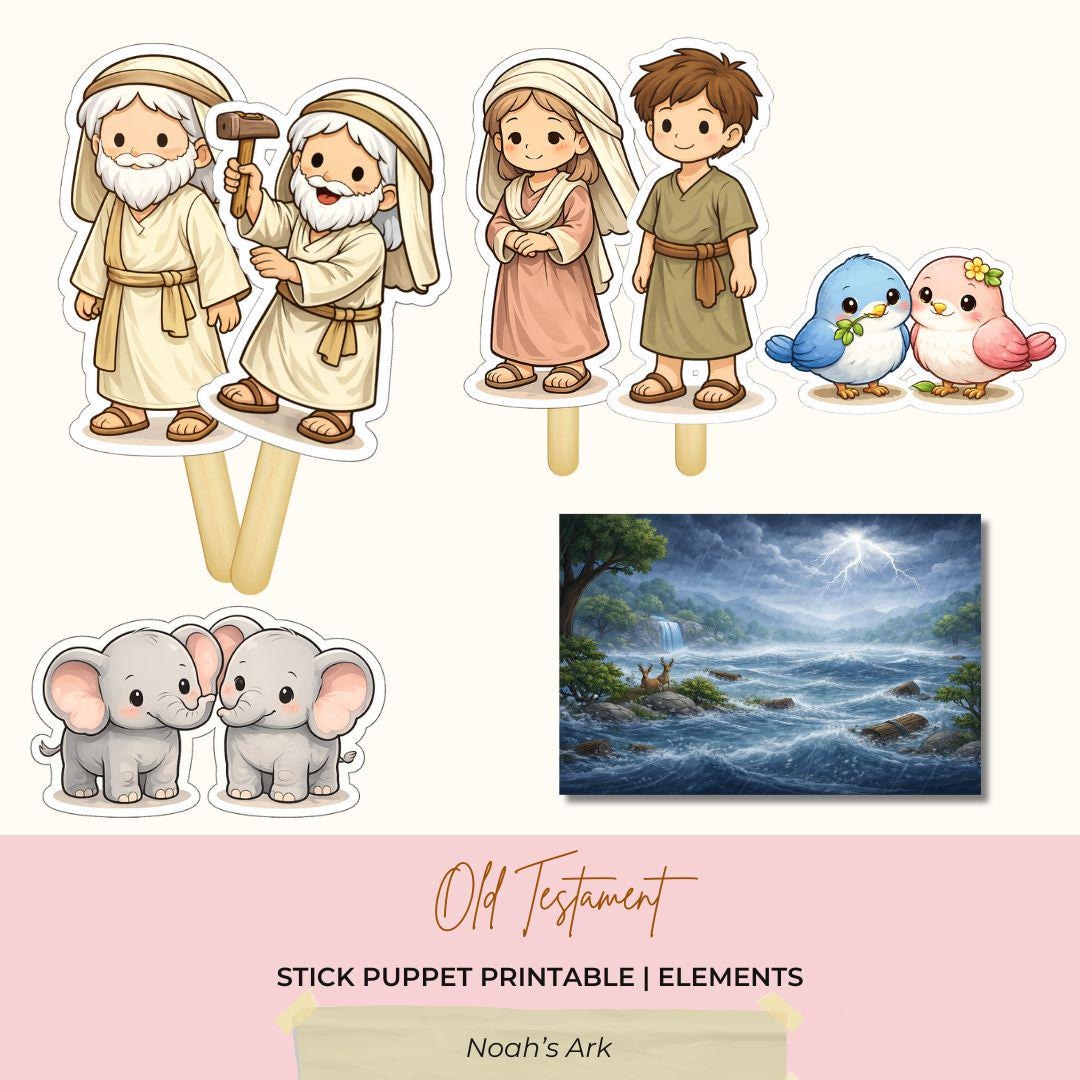 Come Follow Me 2026 Old Testament | Noah's Ark Bible Story Puppets ...