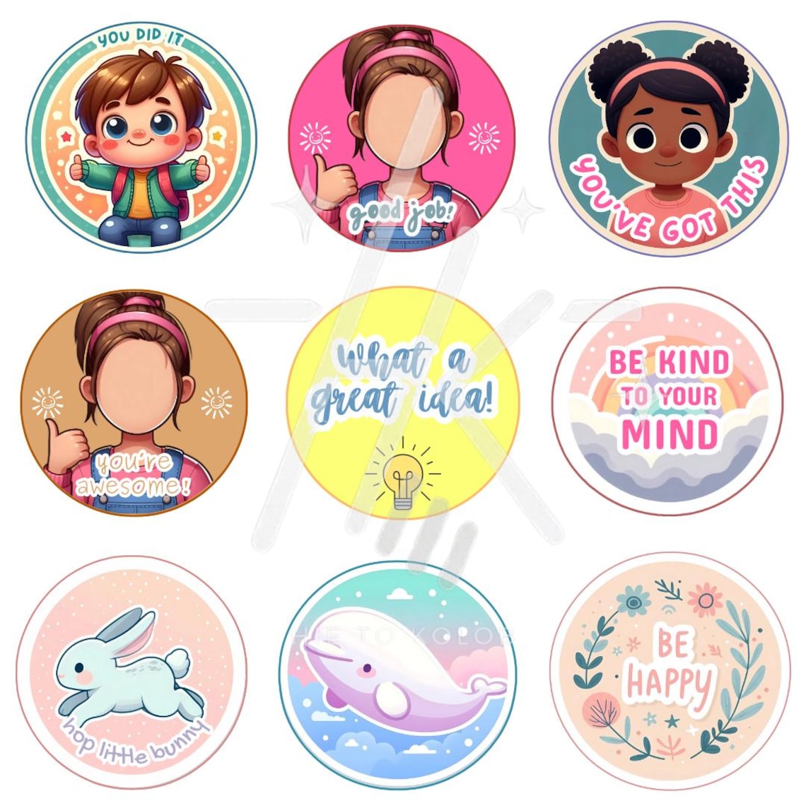 Ms Rachel Stickers, Words of Affirmation, Printable Digital Download ...