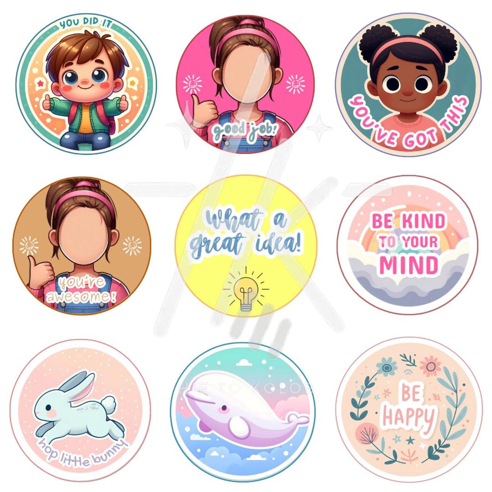 Ms Rachel Stickers, Words of Affirmation, Printable Digital Download ...