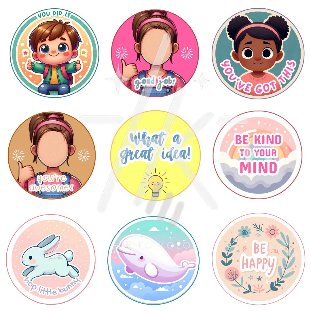 Ms Rachel Stickers, Words of Affirmation, Printable Digital Download ...