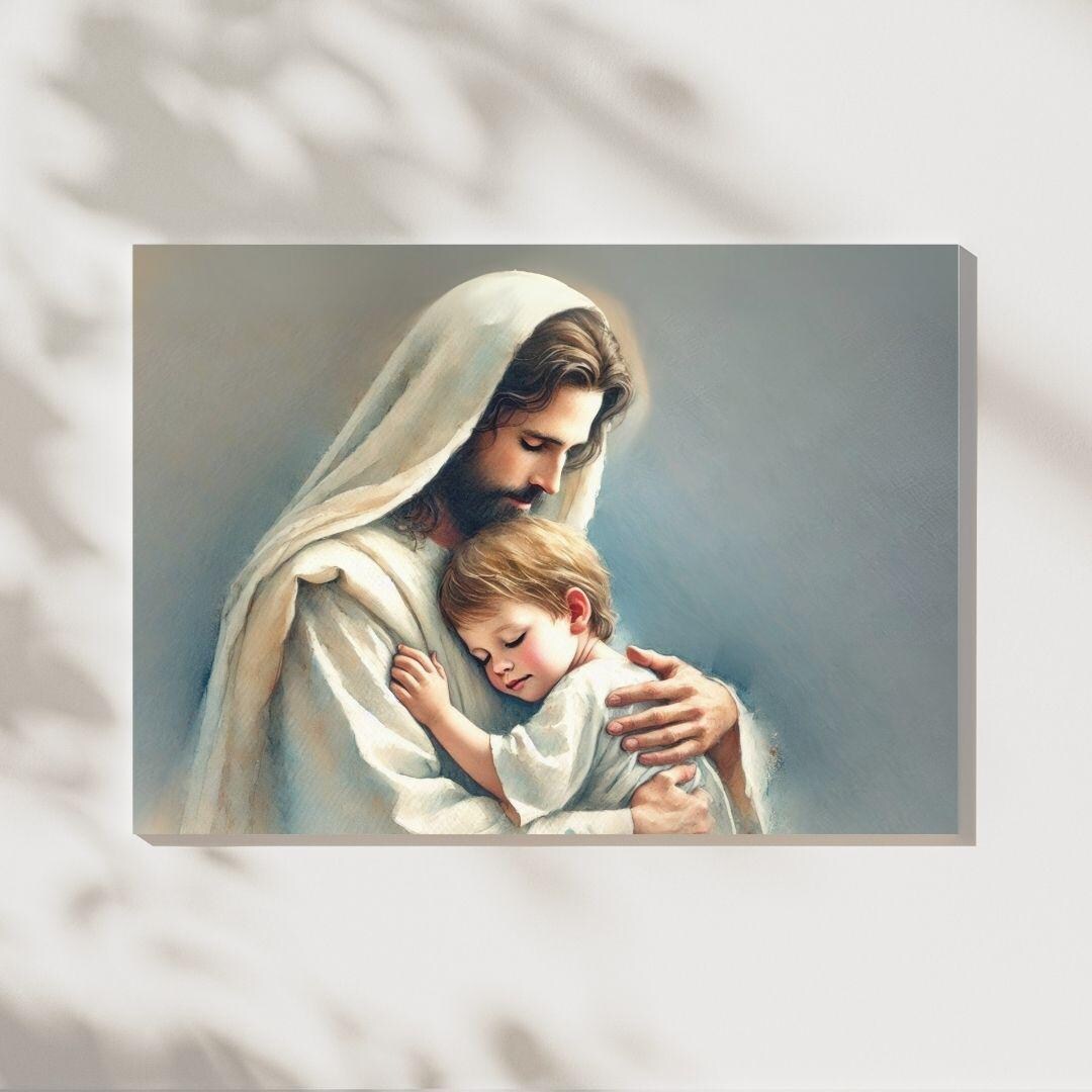 Jesus Hugging a Child | LDS Primary Art | LDS Printable | Jesus Holding ...