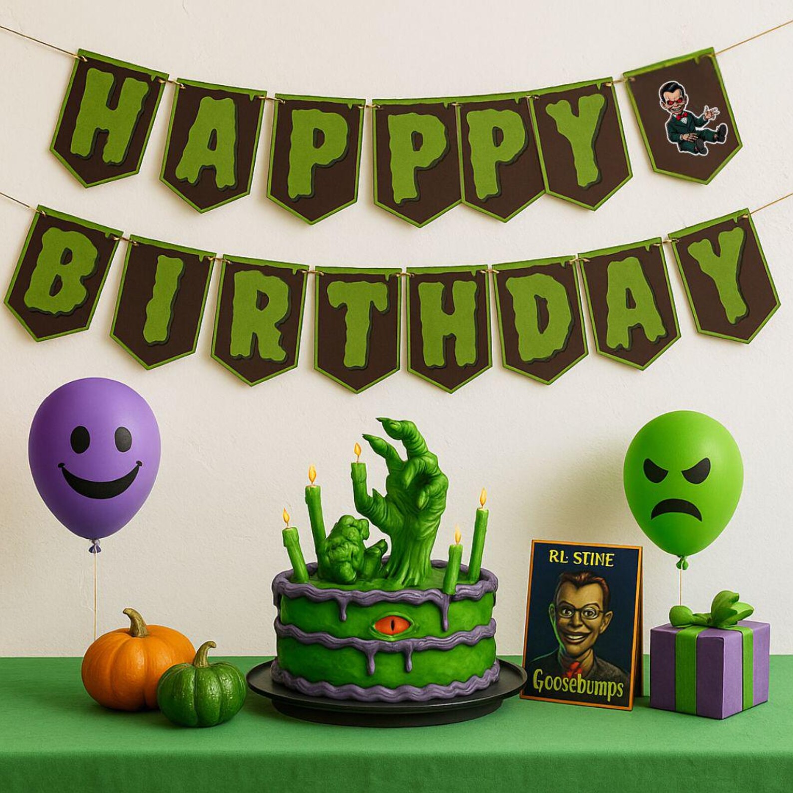 Goosebumps Birthday Banner Printable | Horror Party Decoration ...