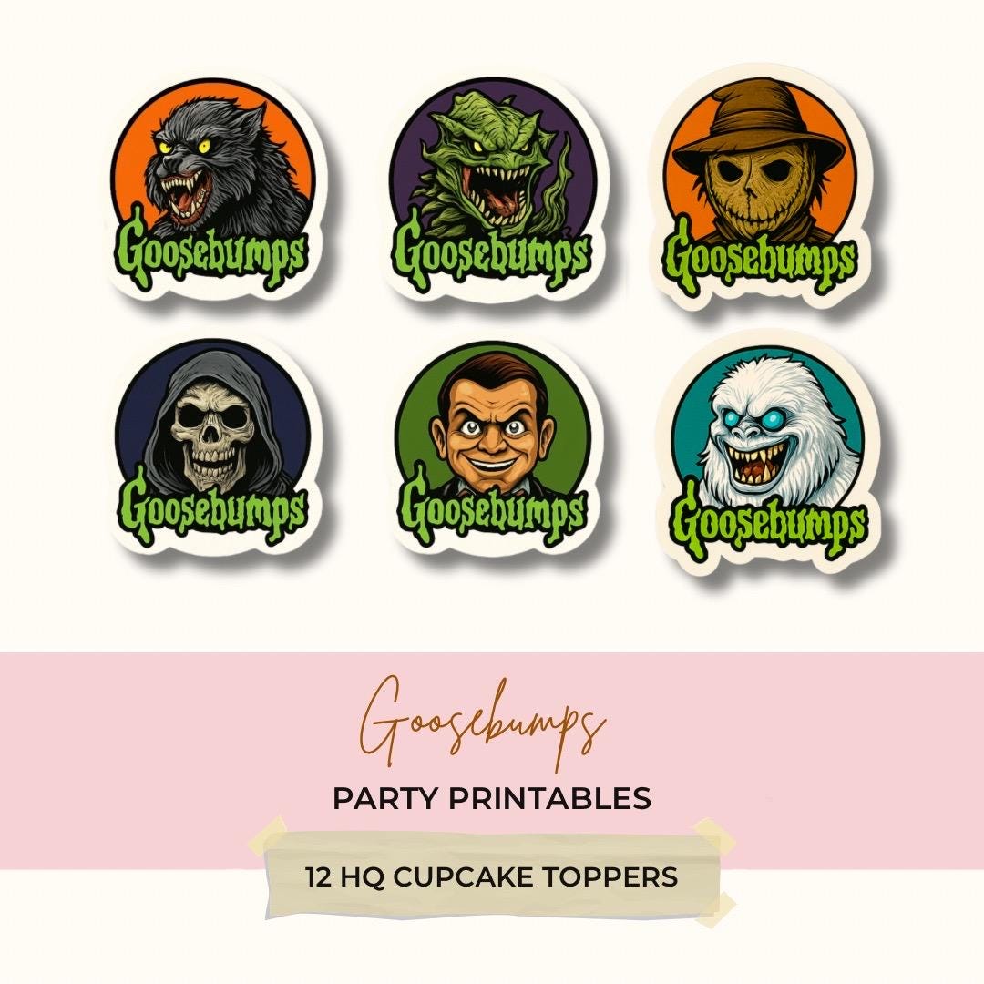 Goosebumps Cupcake Toppers | Printable Halloween Party Decor, Birthday ...