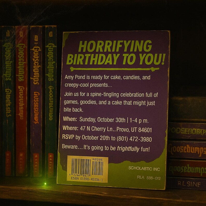 Goosebumps Birthday Invitation | Printable Horror Party Invite, Spooky ...