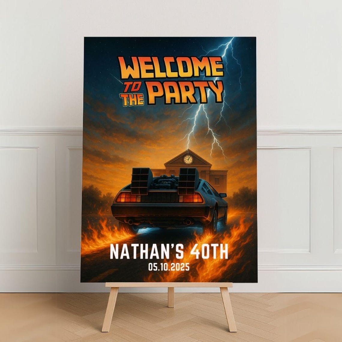 Back to the Future Birthday Welcome Sign | Printable Party Poster ...