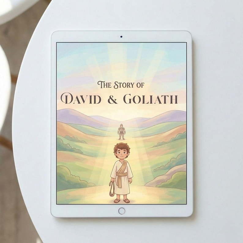 David and Goliath Flipchart for Kids | Bible Story Printable, LDS Come ...