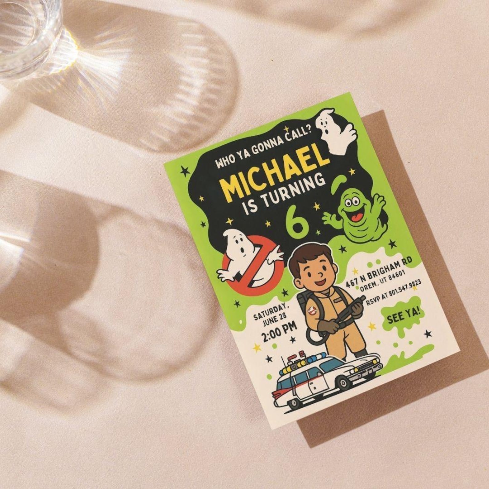 Ghostbusters Birthday Invitation | Editable Digital Party Invite for ...