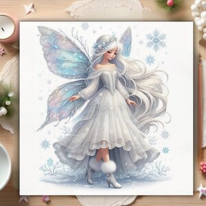 Magical Snow Fairy Clipart Whimsical Winter Art 21 Christmas Cliparts ...