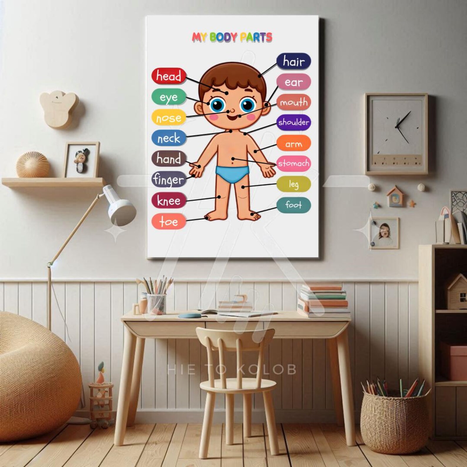 Body Parts Busy Book | Printable Montessori Material & Worksheets for ...