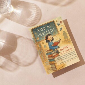 Matilda Birthday Invitation | Girl’s Book-themed Party Invite, Roald ...