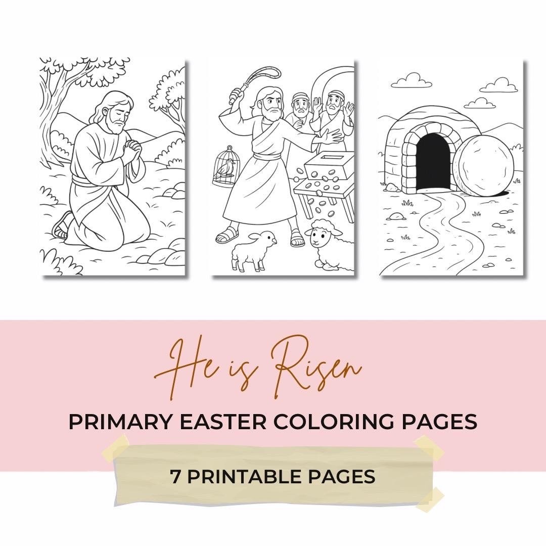 Holy Week Coloring Pages for Kids, LDS Easter Printables, Jesus ...