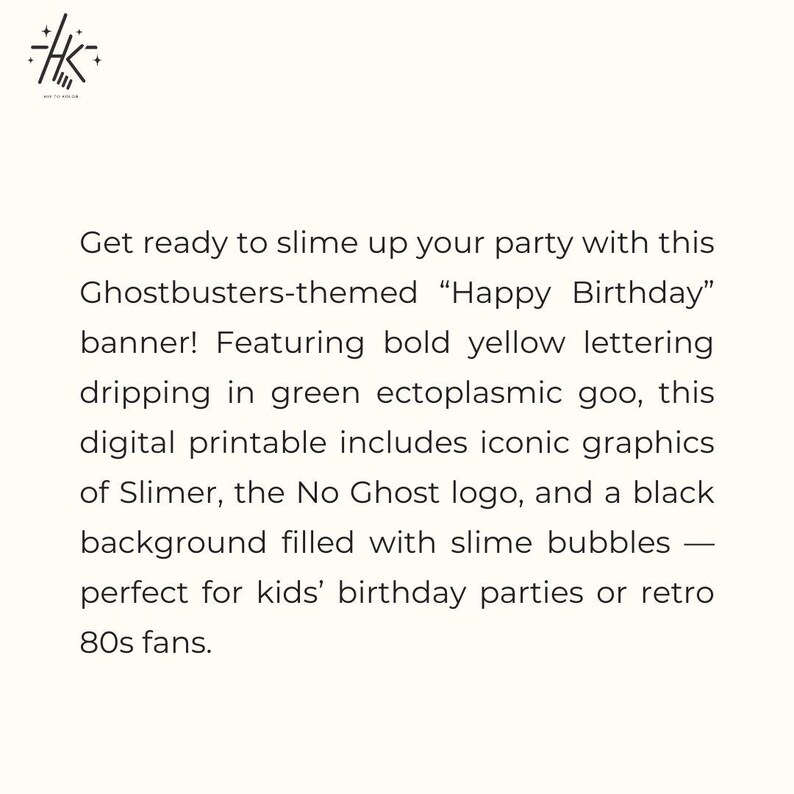 Ghostbusters Birthday Banner | Printable Party Banner for Kids ...