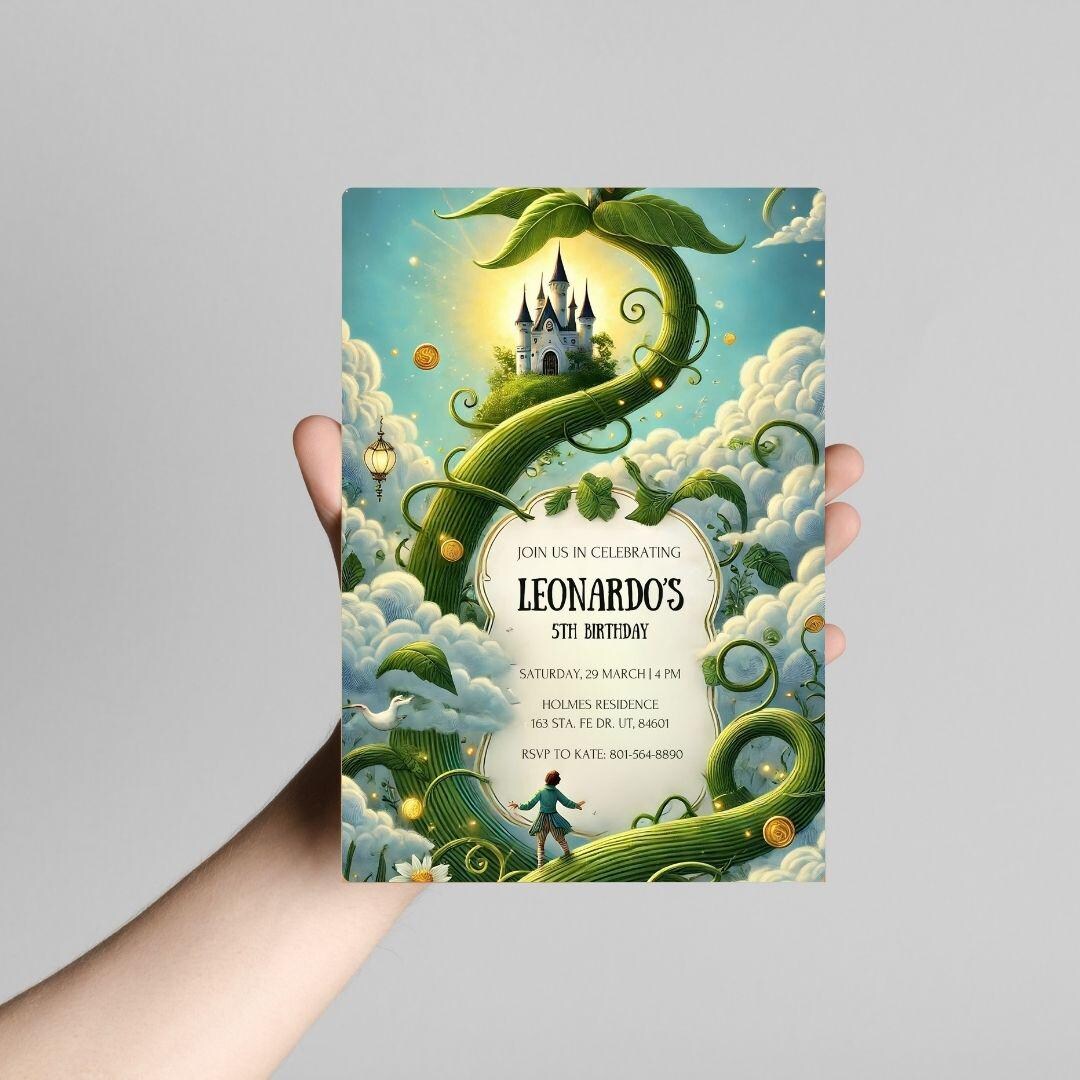 Jack and the Beanstalk Birthday Invitation | Fairytale Party Invite ...