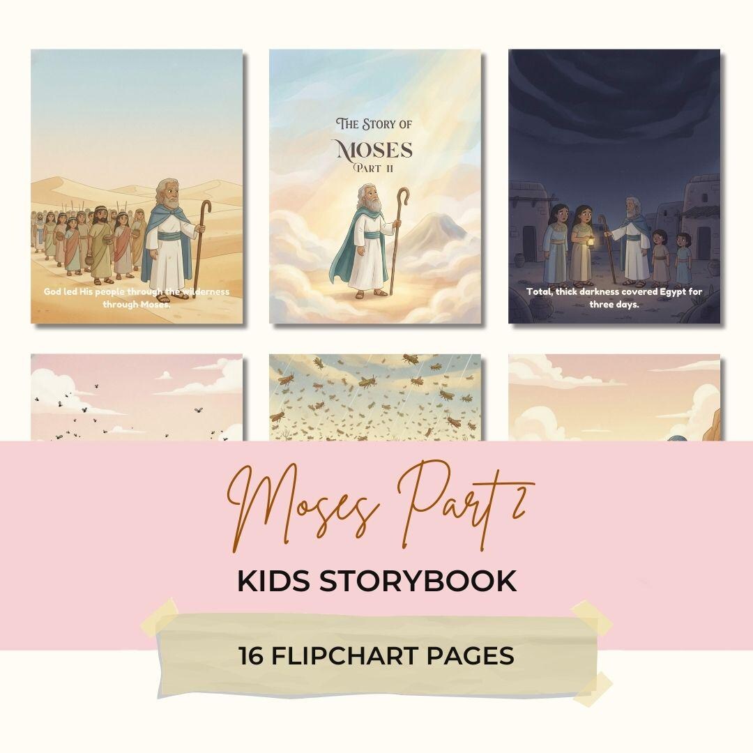 Moses Part 2 Flipchart for Kids | Bible Story Printable, LDS Come ...