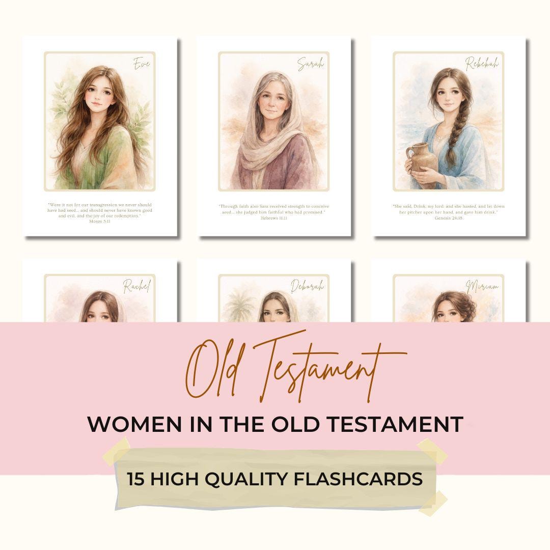 Women of the Old Testament Digital Cards, Old Testament Primary Lesson ...