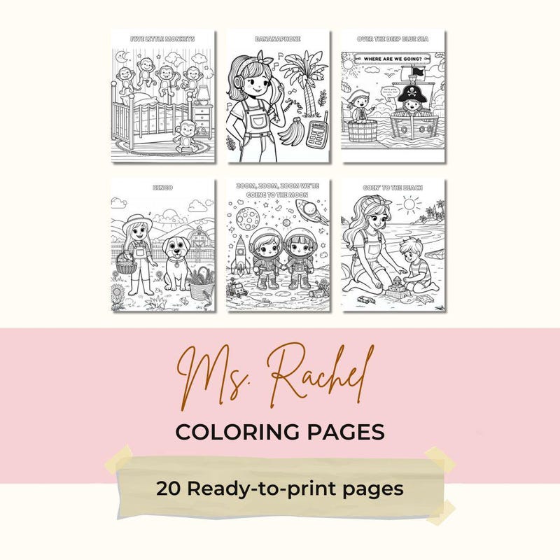Ms Rachel Coloring Pages - Etsy
