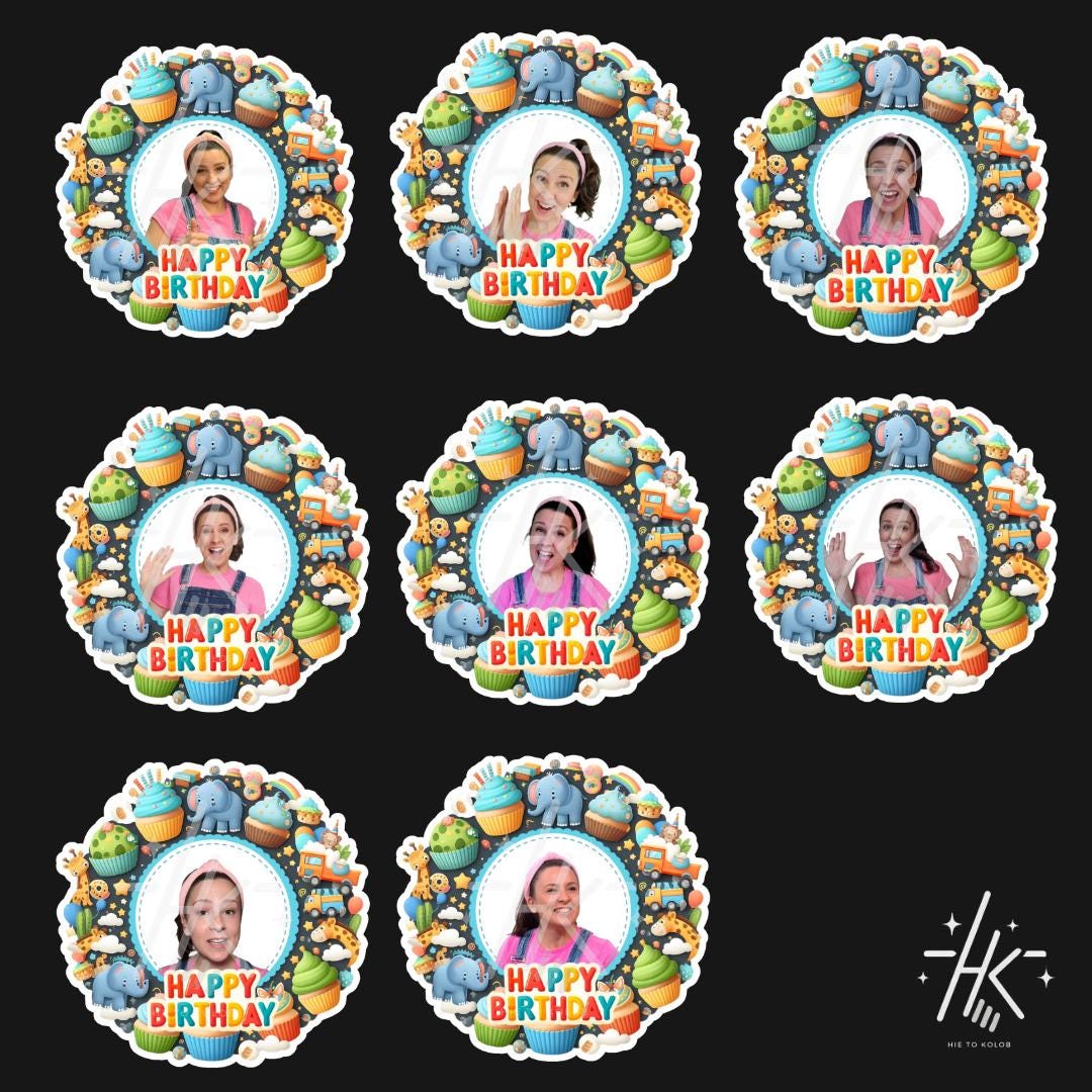 Ms Rachel Cupcake Toppers Birthday Party, Safari Ms Rachel Themed ...