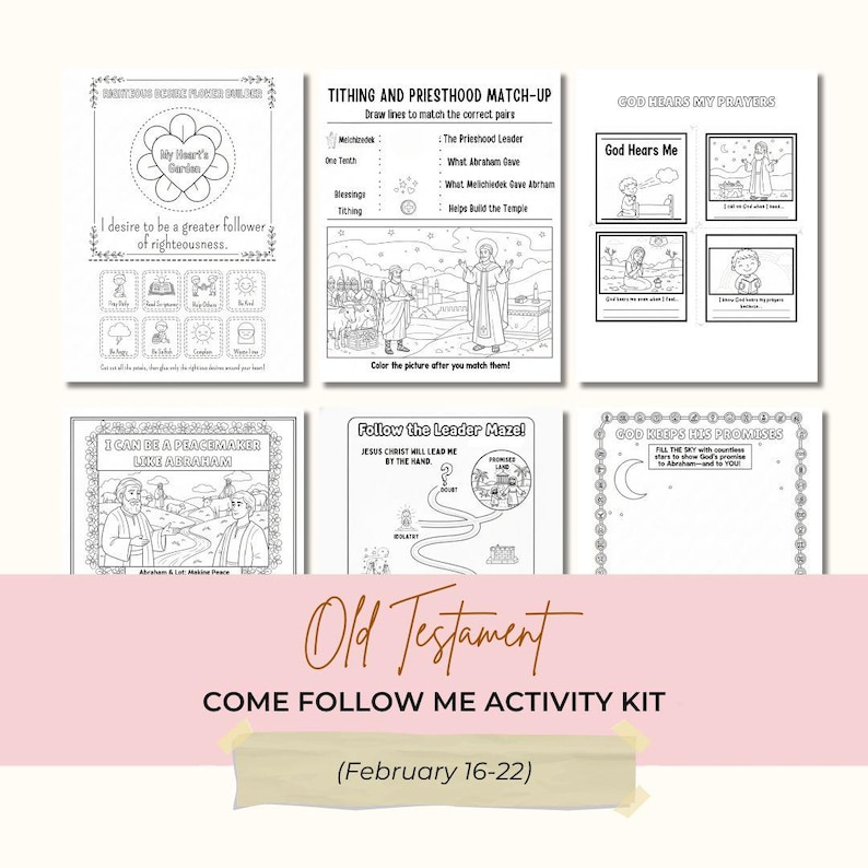 Come Follow Me 2026 Primary Activity Kit | February 16-22 2026, Abraham ...