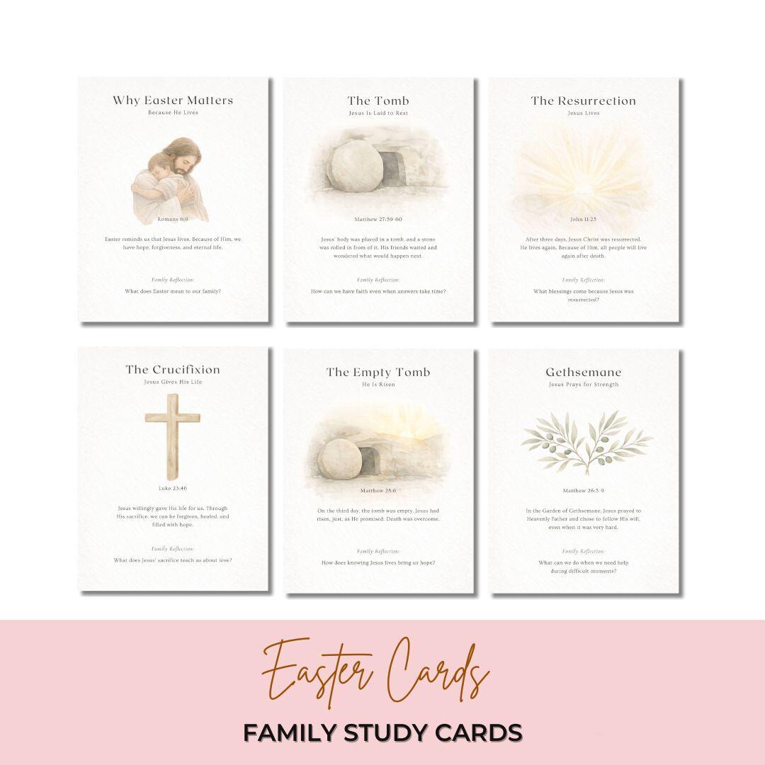 LDS Easter Holy Week Story Cards | Family Easter Study, Christian ...