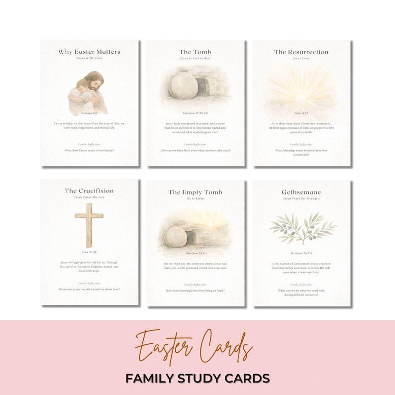 LDS Easter Holy Week Story Cards | Family Easter Study, Christian ...