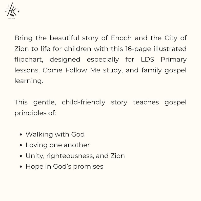 Enoch and the City of Zion Flipchart for Kids | Bible Story Printable ...