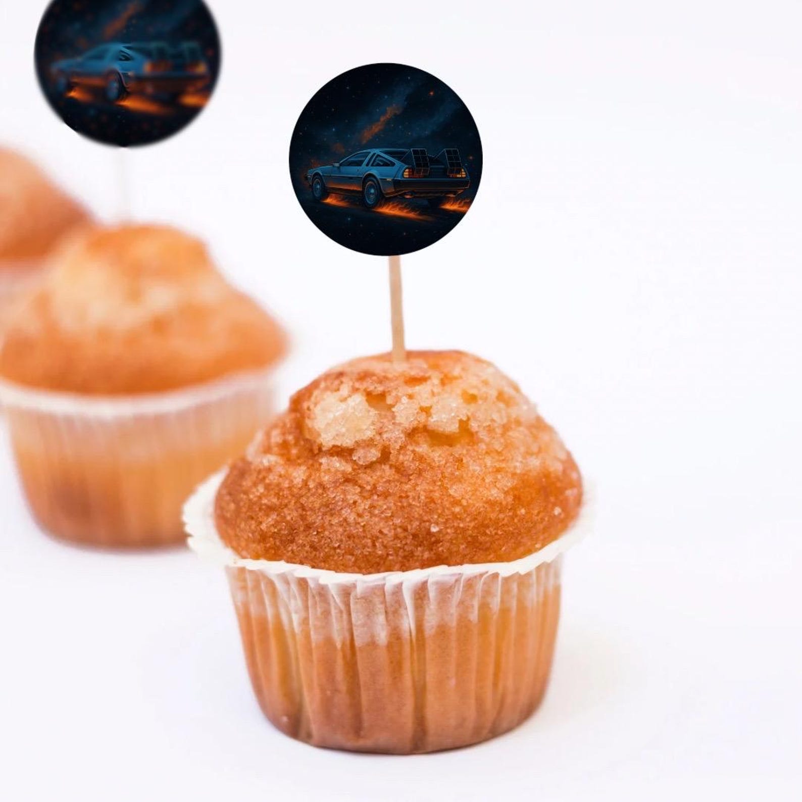 Back to the Future Cupcake Toppers – Printable 80s Sci-fi Party Decor ...