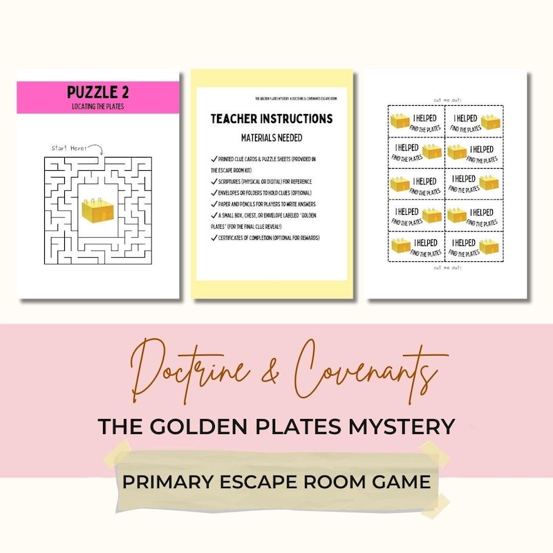 Lds Escape Room - Etsy