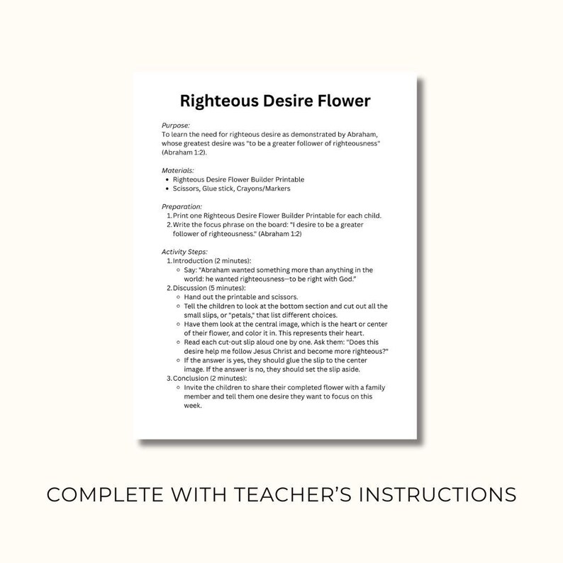 Come Follow Me 2026 Primary Activity Kit | February 16-22 2026, Abraham ...