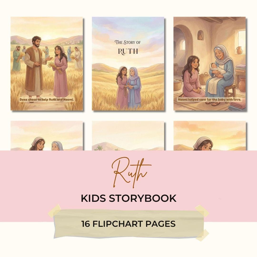 Ruth Flip Chart for Kids | Bible Story Printable, LDS Come Follow Me ...