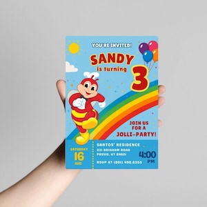 Jollibee Birthday Invitation – Editable Birthday Party Invite Filipino ...