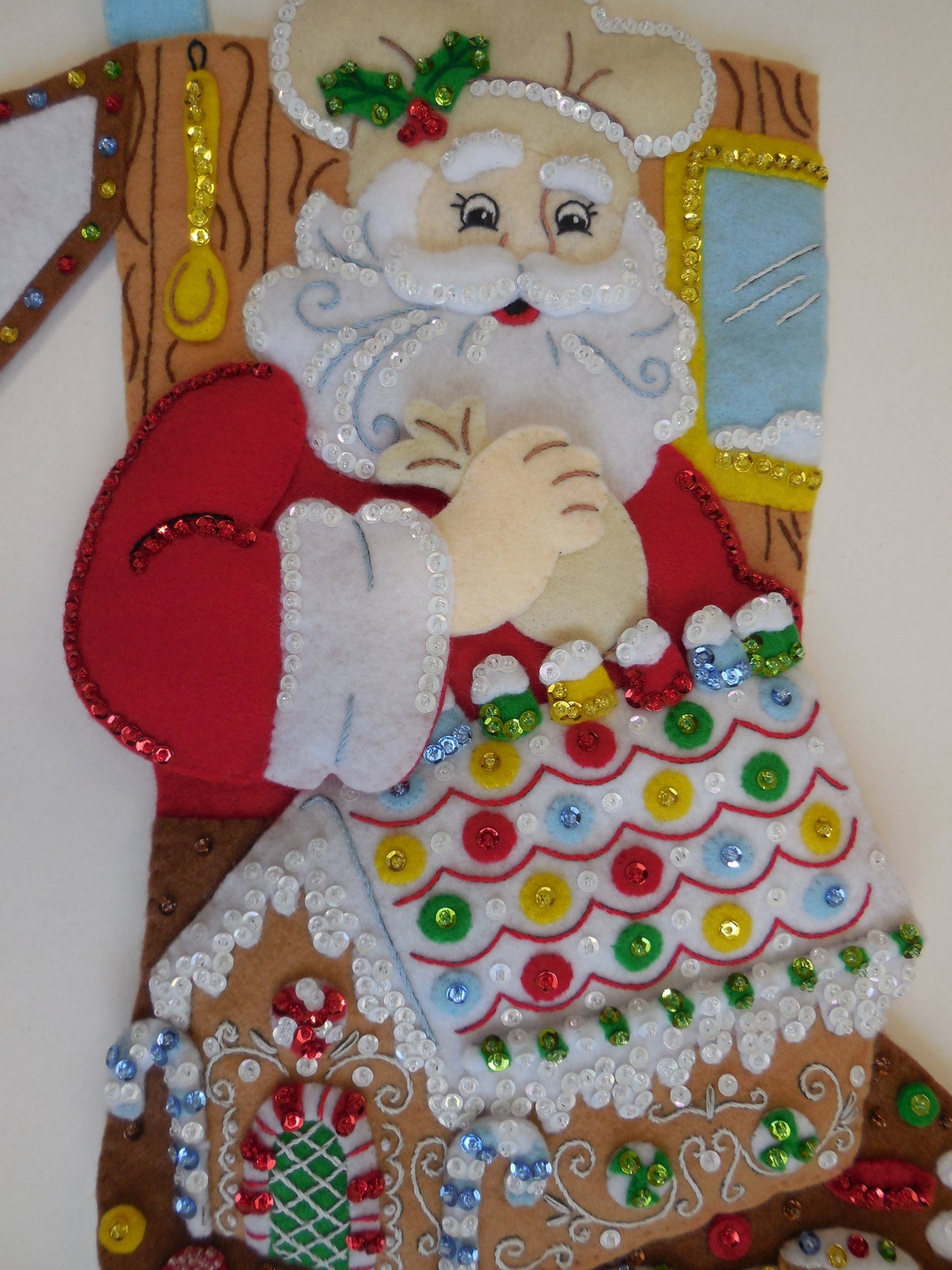 Finished Christmas Stocking Gingerbread Christmas - Etsy