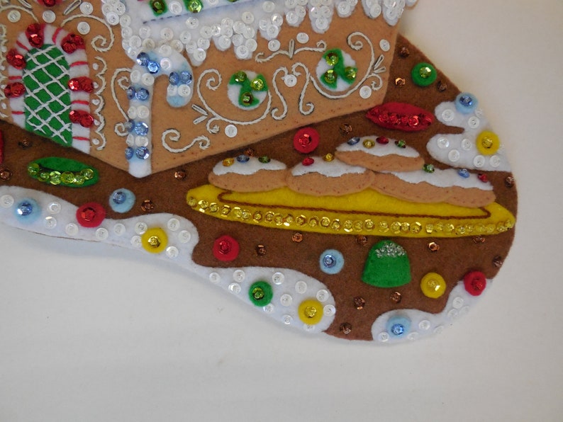 Finished Christmas Stocking Gingerbread Christmas - Etsy