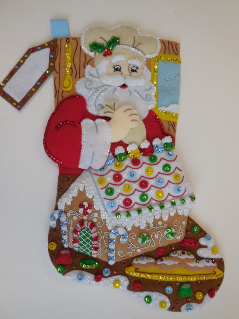 Finished Christmas Stocking Gingerbread Christmas - Etsy