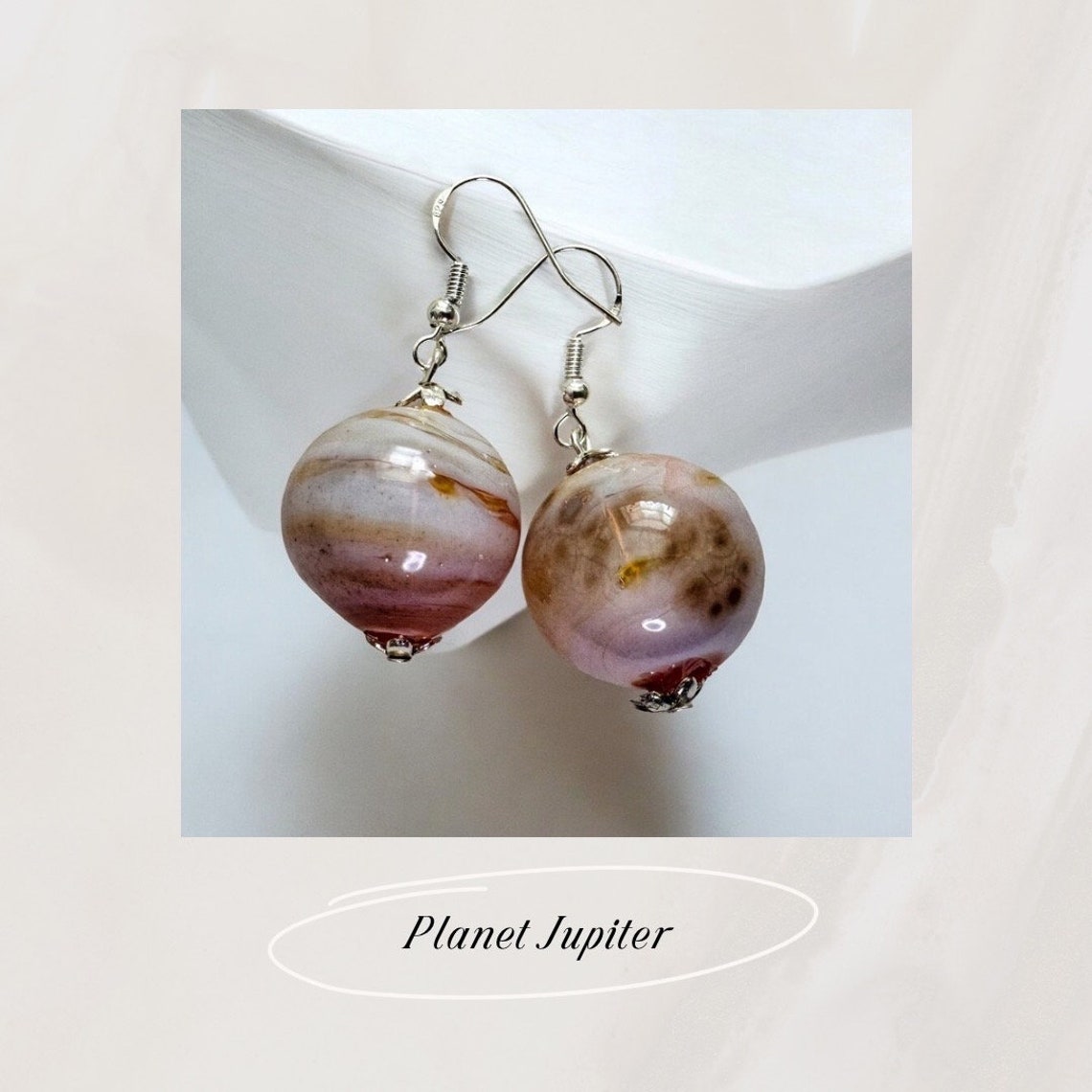 Planet Jupiter ~ “ CELESTRIAL “ Collection, Handmade Glass Bead ...