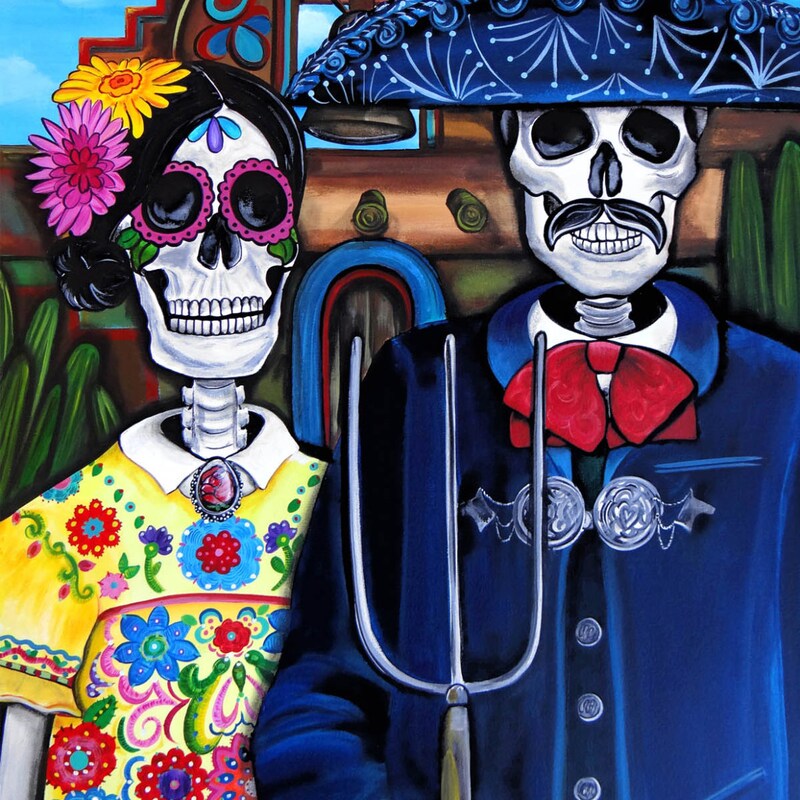 Day of the Dead Wall Art - Etsy