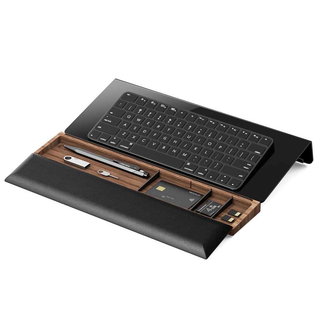 Wrist Rest Wood Wrist Rest Wood Leather Keyboard Wrist Rest With ...