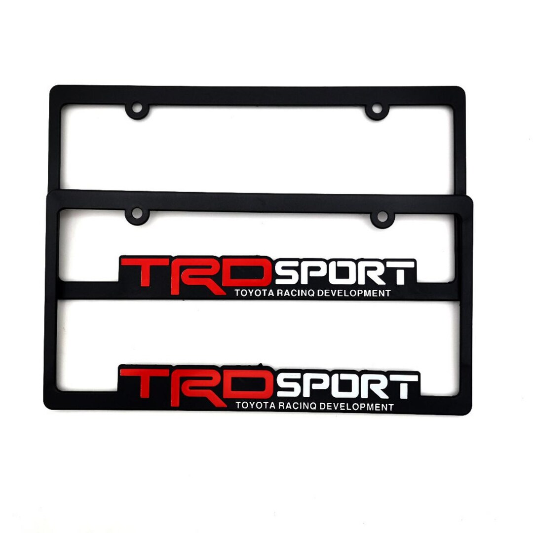 License Plate Frame for Toyota TRD Tri Color Jdm License Plate Frames ...