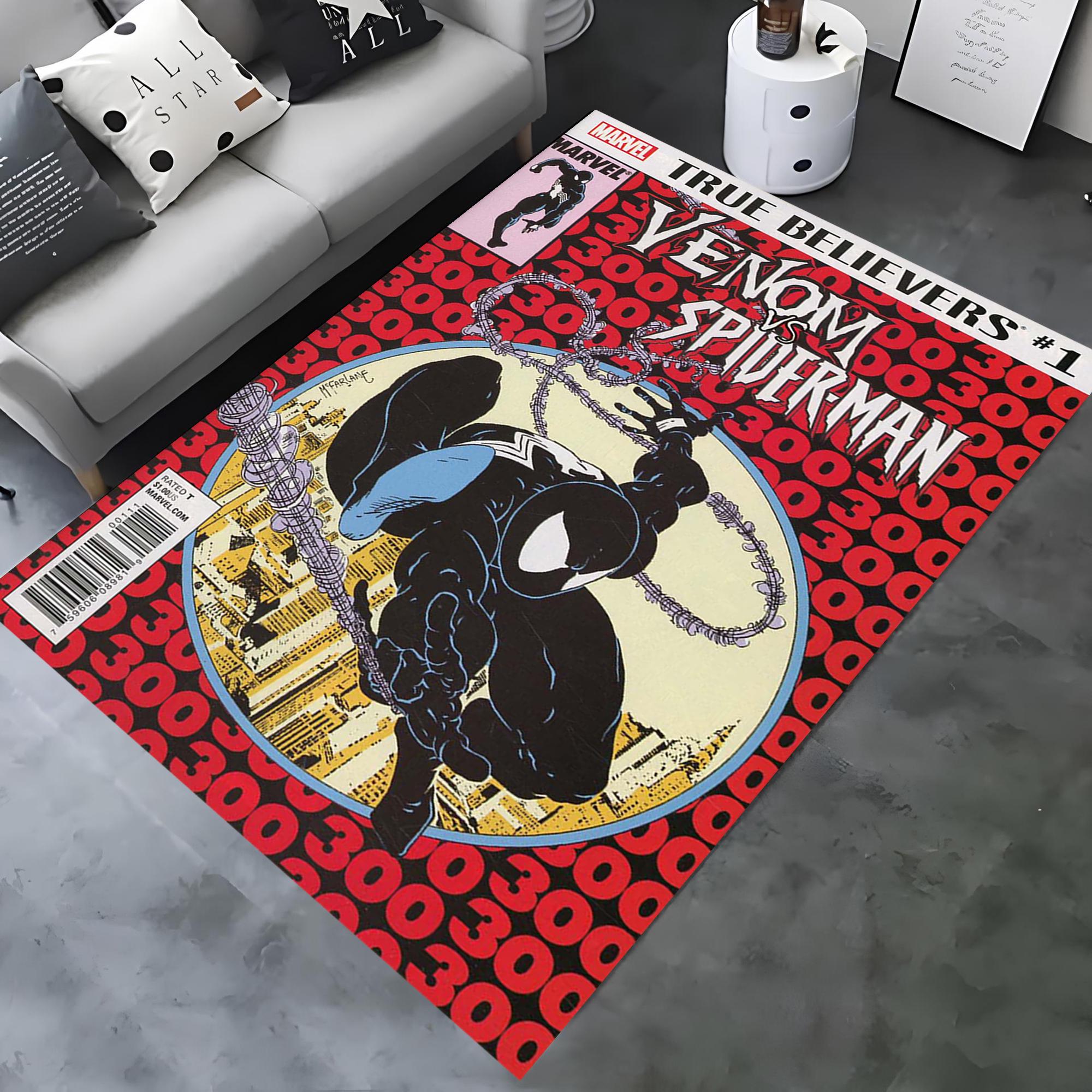 Spiderman Rug,spiderman Comics Rug,comic Book Rug,venom Rug, Home Decor ...