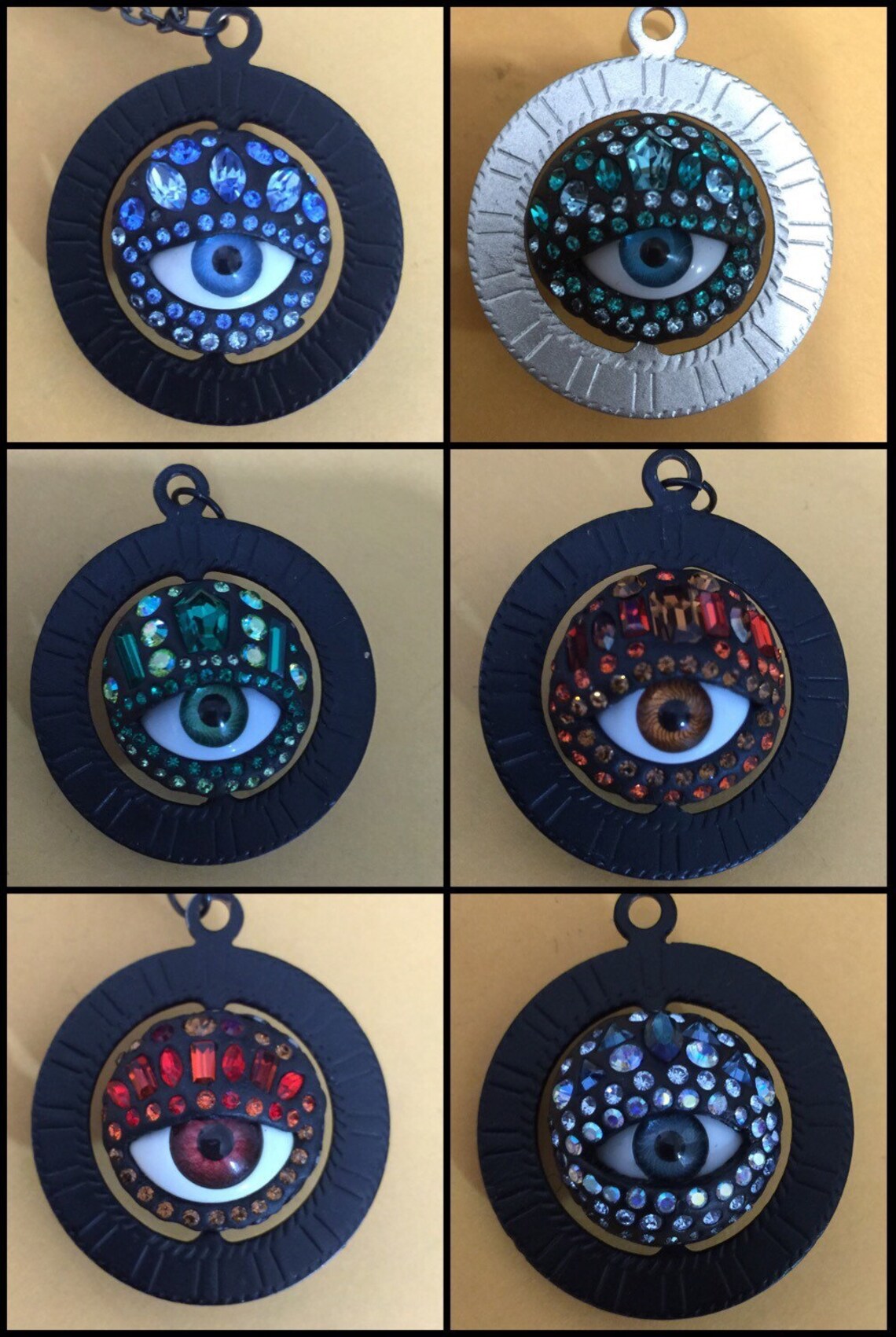 Custom Spinning Eye Pendant Choose Color & Finish Blue - Etsy