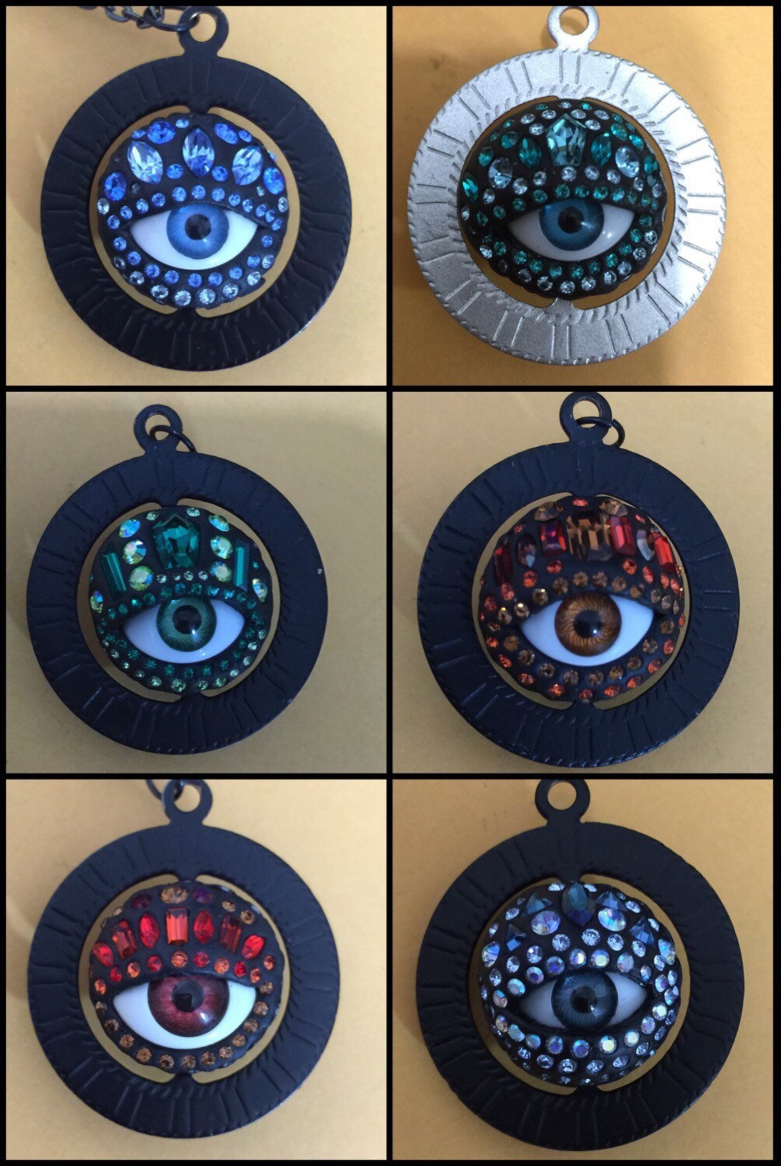 Custom Spinning Eye Pendant Choose Color & Finish Blue - Etsy