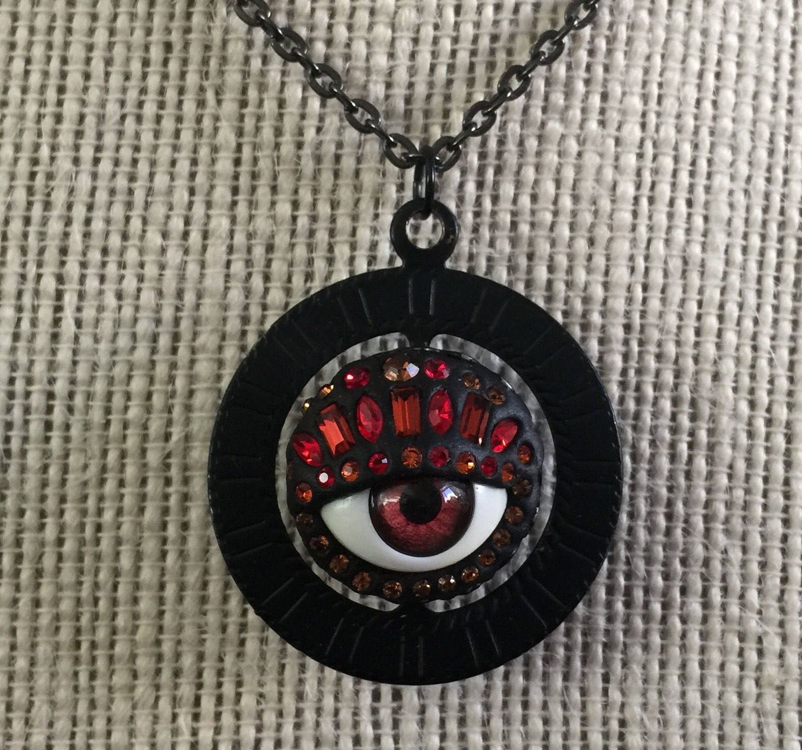 Custom Spinning Eye Pendant - Choose Color & Finish - Blue, Green ...