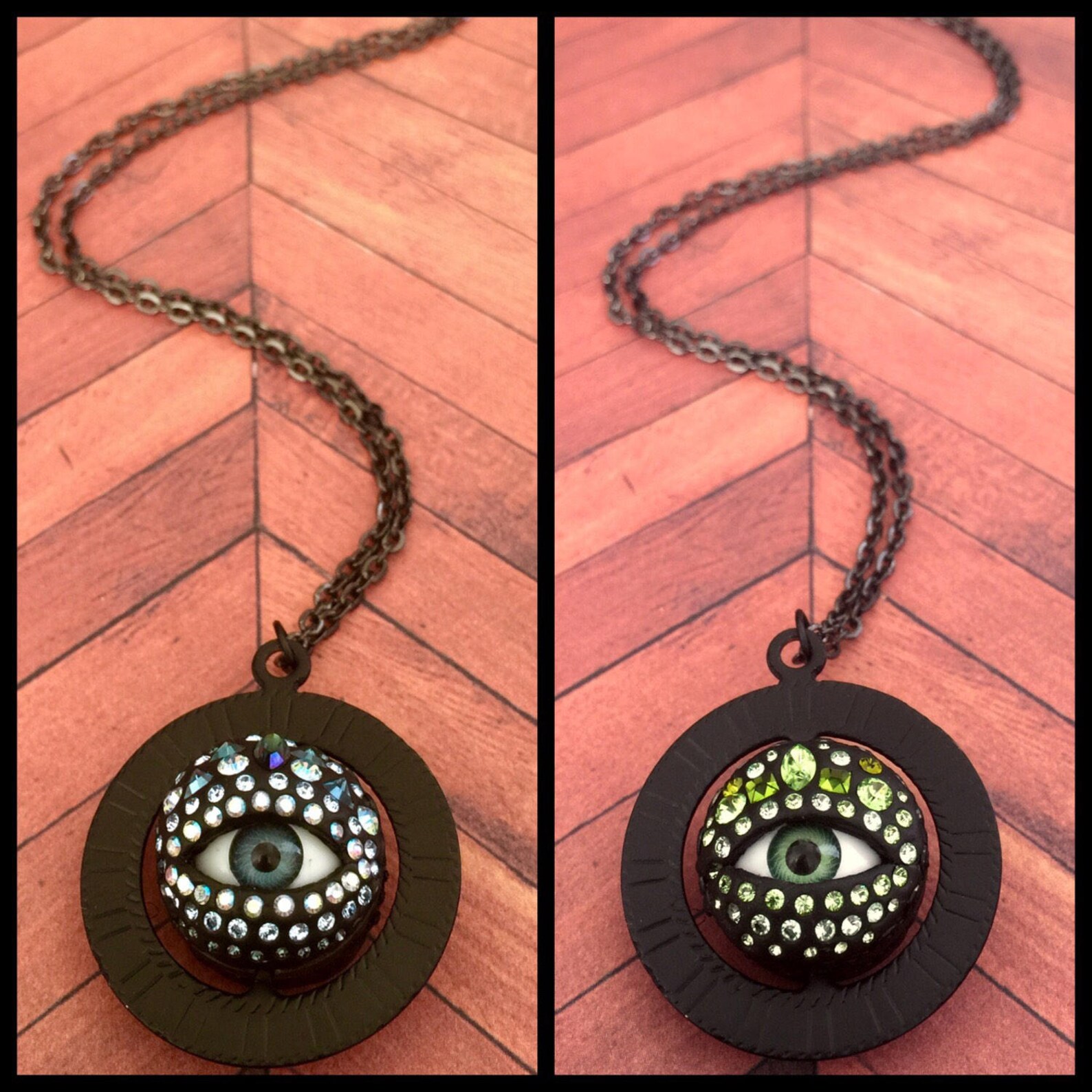 Custom Spinning Eye Pendant Choose Color & Finish Blue - Etsy