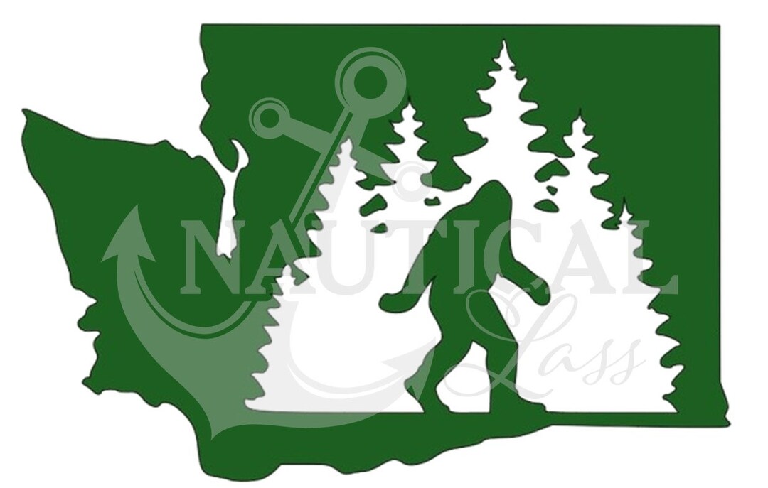 Washington State Big Foot Sticker/decal - Etsy