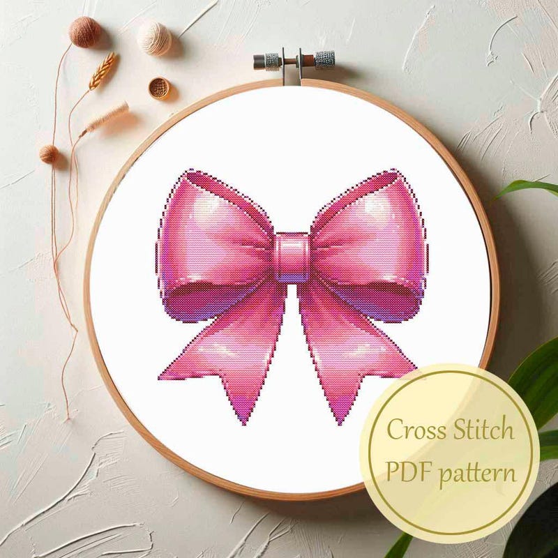 Bow Crossstitch Design - Etsy UK