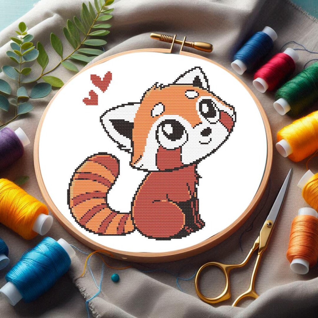 Pattern for Cross-stitching " Red Panda ", Patterns for Cross-stitching ...